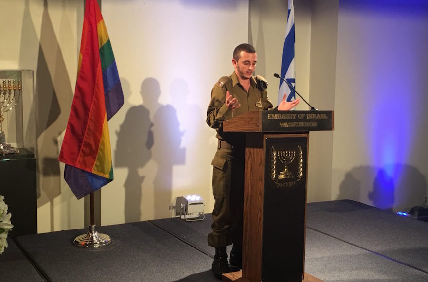 Israel S First Transgender Army Officer Celebrates Pride At Embassy Event Jewish Telegraphic